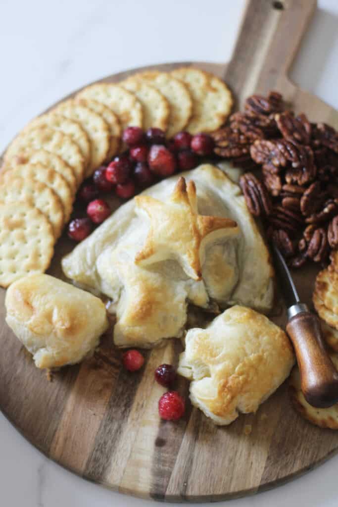 Baked Brie Christmas Tree Board With Sugared Cranberries - BriGeeski